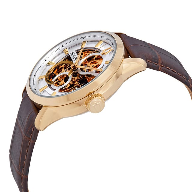 Bulova Automatic / Wilton Men's Brown Watch 97A138