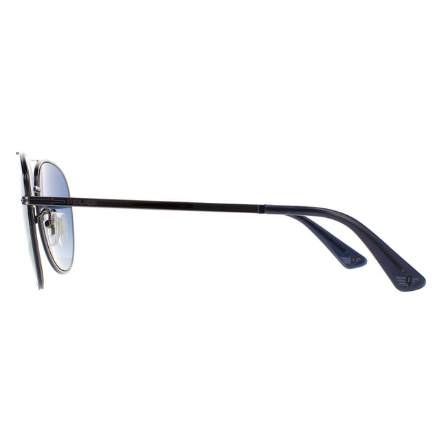 Police Aviator Mens Shiny Gunmetal Blue Gradient Polarized