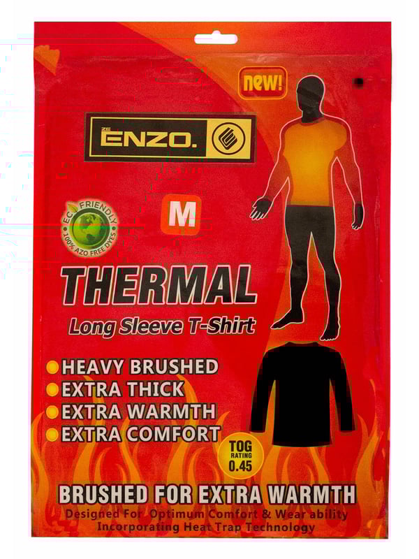 Enzo | Mens Thermal Set Long Sleeve Top & Bottom
