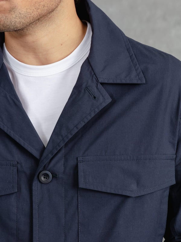 The Summer 4 Pocket Shacket-Navy