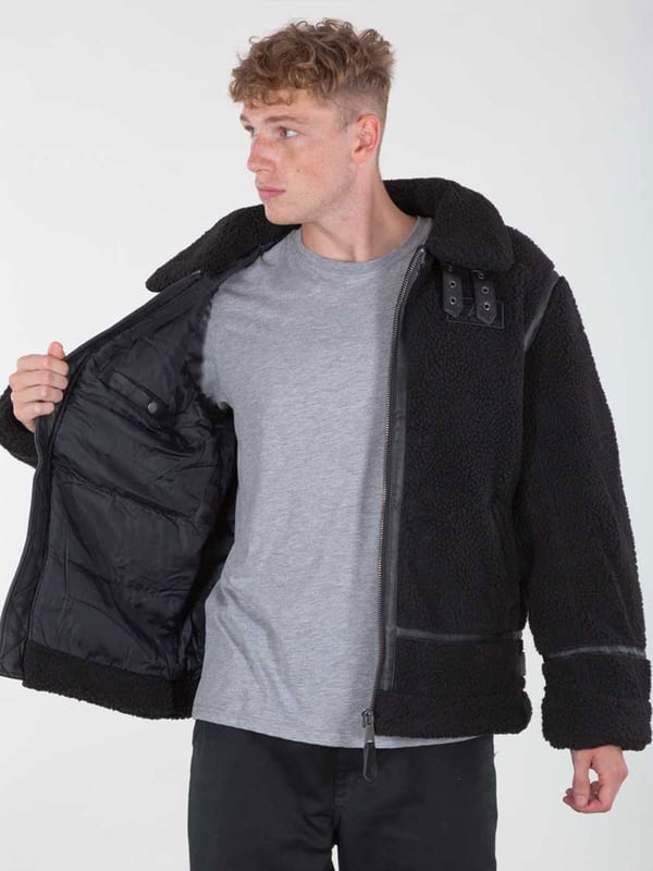 Alpha Industries B3 Teddy Flight Jacket Black