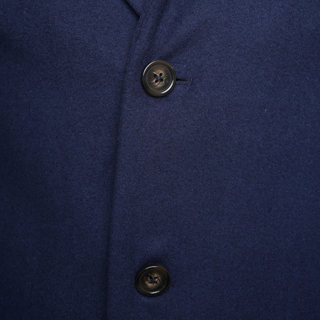 Harry Brown Navy Wool Overcoat