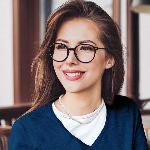 Halsband Rad Princess av äkta odlade sötvattenspärlor runda 6-7 mm