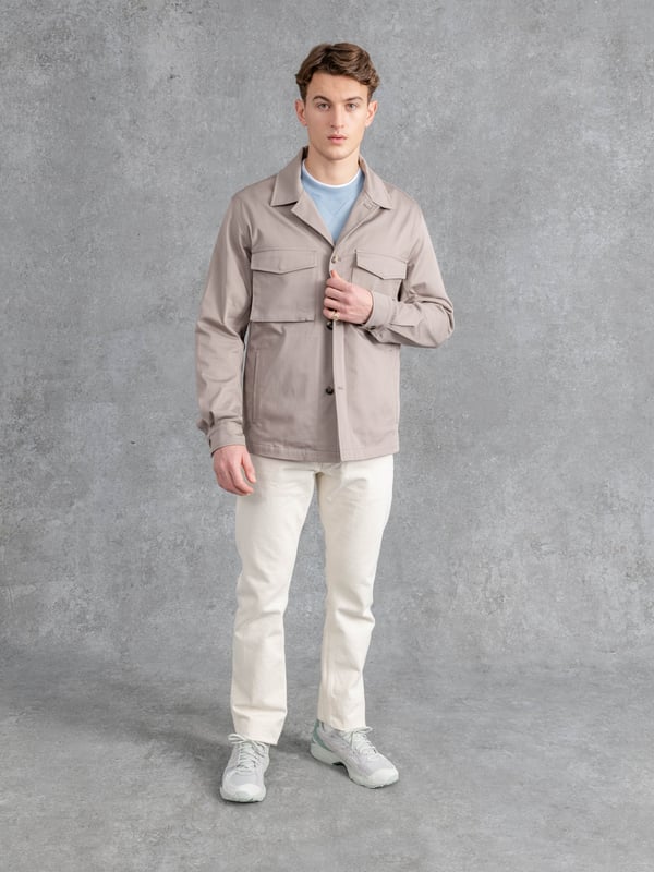The Cotton Four Pocket Shacket 2.0-Stone