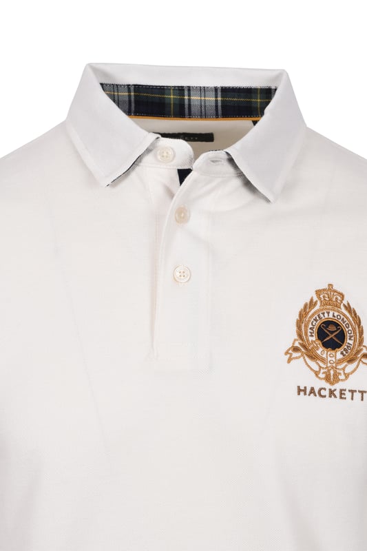 Hackett Heritage Logo Polo Antique White