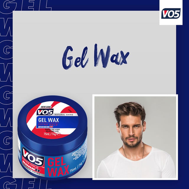 VO5 Extra Hold Gel Wax for Natural Shine & Shapes 75ml, 6 Pack