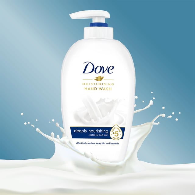 Dove Caring Hand Wash for Moisturised and protected Hands, 3 Pack of 250ml