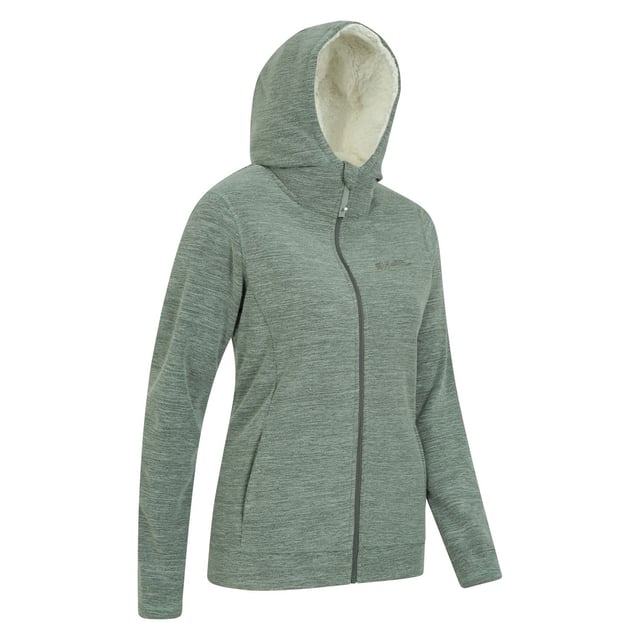 Mountain Warehouse Womens/Ladies Snowdonia Fleece Full Zip Hoodie (Green)