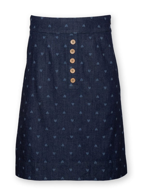 Kite Clothing Stalbridge Skirt Heart Denim