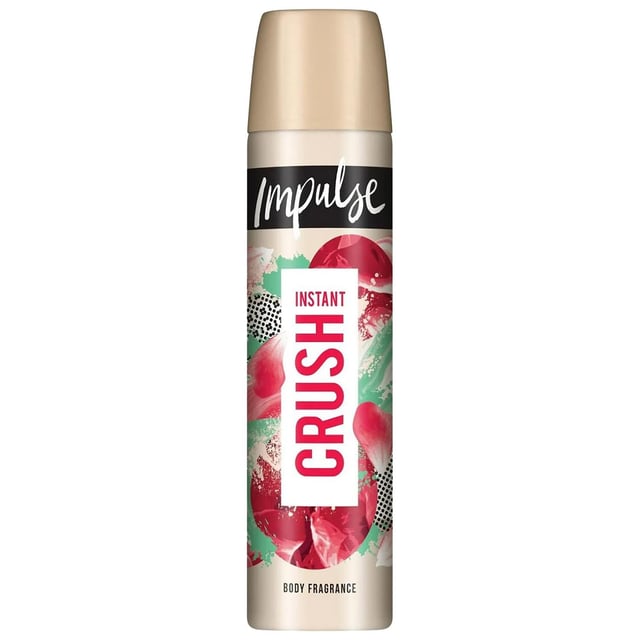 Impulse Body Spray Deodorant Instant Crush w/ Blend of Natural Scents ...