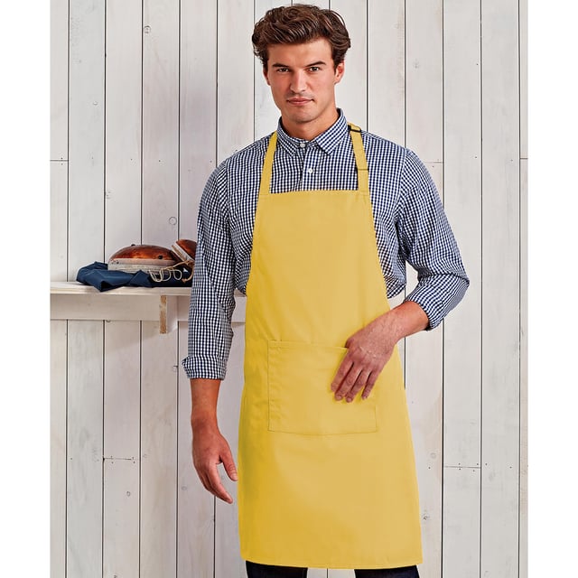 Premier Ladies/Womens Colours Bip Apron With Pocket (Sunflower)