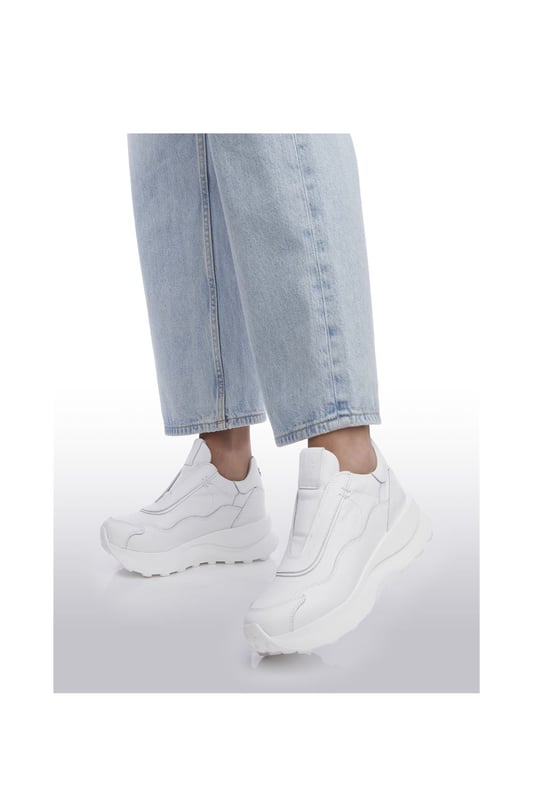 'Bamba' White Leather