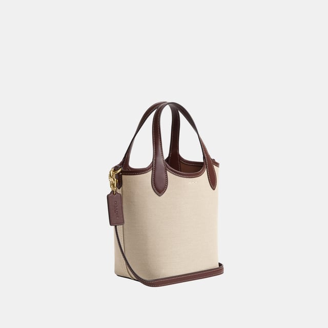 Hanna Bucket Bag in Canvas with Coach Lockup