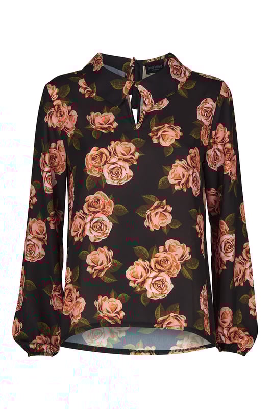 Rose Print Detail Blouse