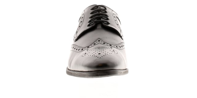 Frank Wright Mens Shoes Stoner Smart Formal Leather Brogue Lace Up Black