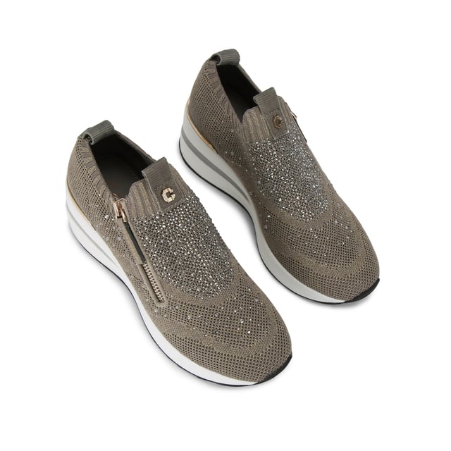 Carvela High Rise Zip Knit Sneakers