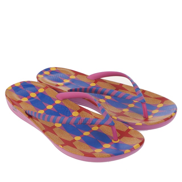 Women's Fit Flop iQushion X Yinka Ilori Flip Flops in Purple