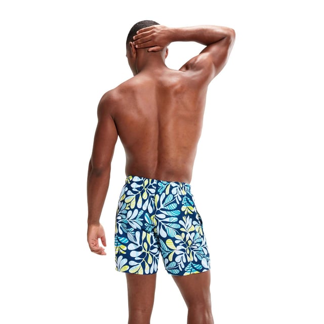 Men's Speedo Printed Leisure 16 inch Water Shorts in Blue green