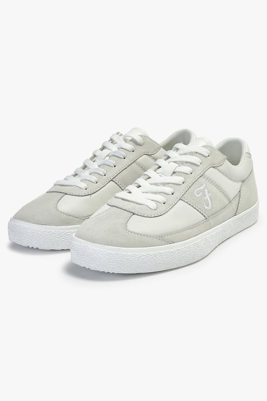 Farah Off White 'Stanton' Casual Lace Up Trainers