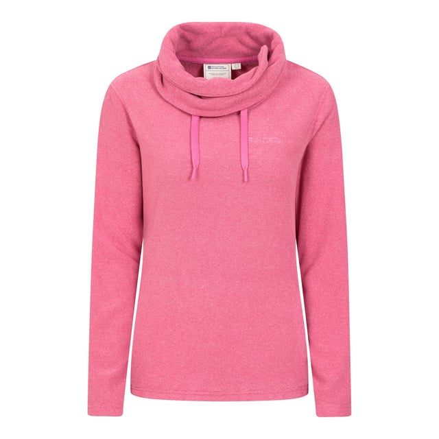 Mountain Warehouse Womens/Ladies Hebridean Cowl Neck Fleece Top (Dark Pink)