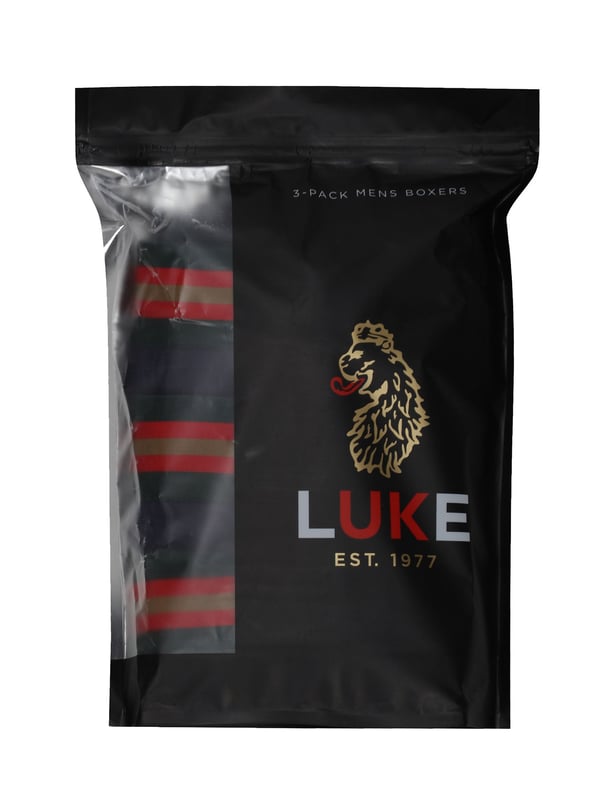 Luke 1977 Men's Rick Long Soft Cotton Trunk Boxers 3 Pack in Navy