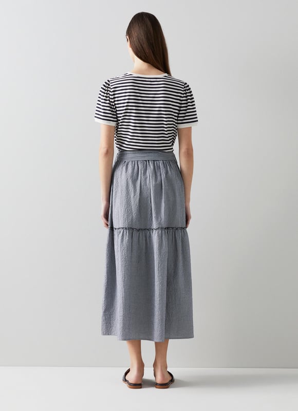 LK Bennett Rego Skirts, Navy/White