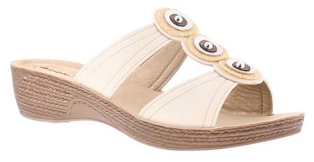 Inblu Womens Wedge Sandals Insular Slip On white