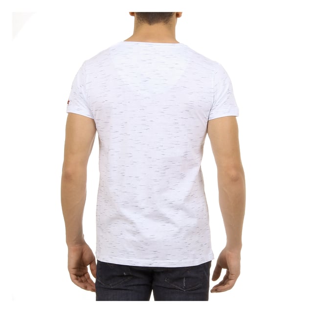 Andrew Charles Mens T-Shirt Short Sleeves V-Neck White CONNOR