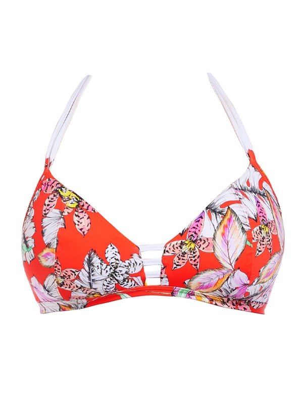 Wild Flower Triangle Bikini Top
