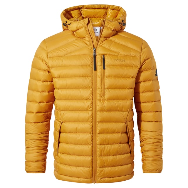 Drax Mens Hooded Down Jacket Golden Brown