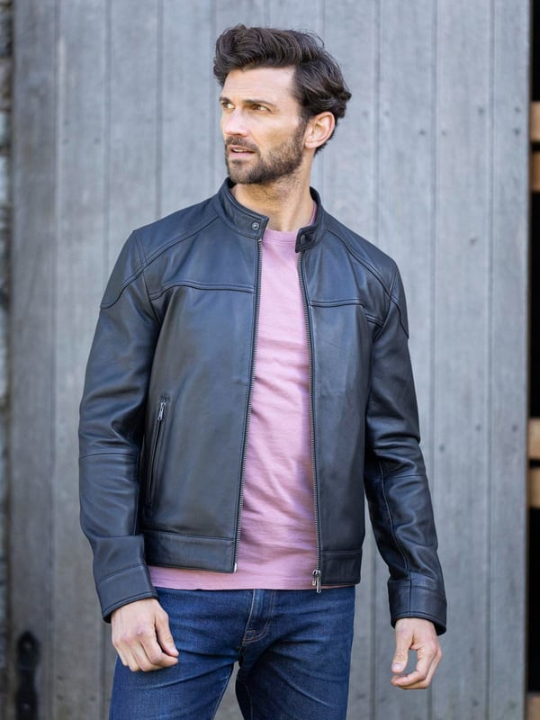Carleton Leather Jacket in Black