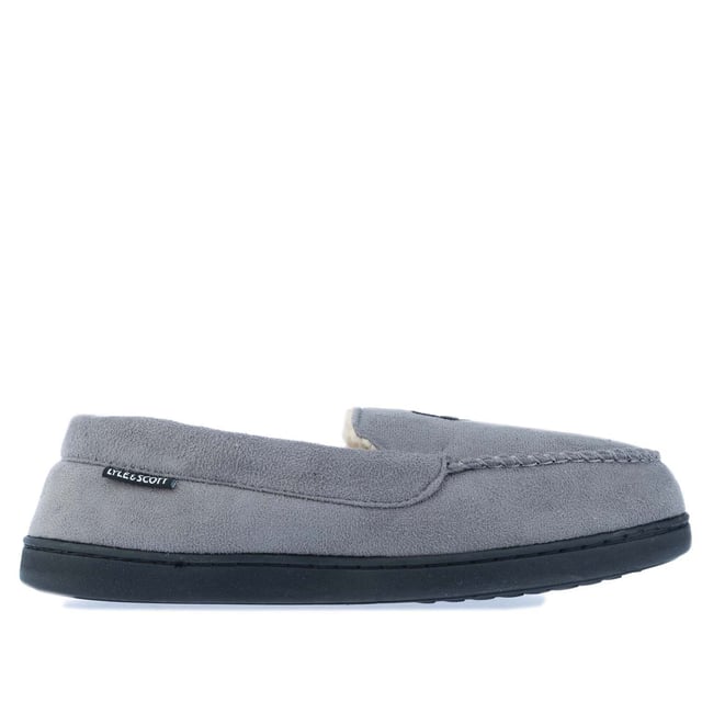 Men's Lyle And Scott Aspen Moccasin Slipper in Grey