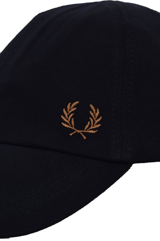 Fred Perry Pique Classic Cap Navy/Dark Caramel