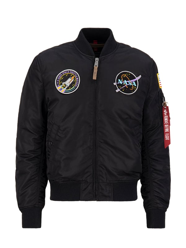 Alpha Industries Men's MA-1 VF NASA BOMBER JACKET in Black