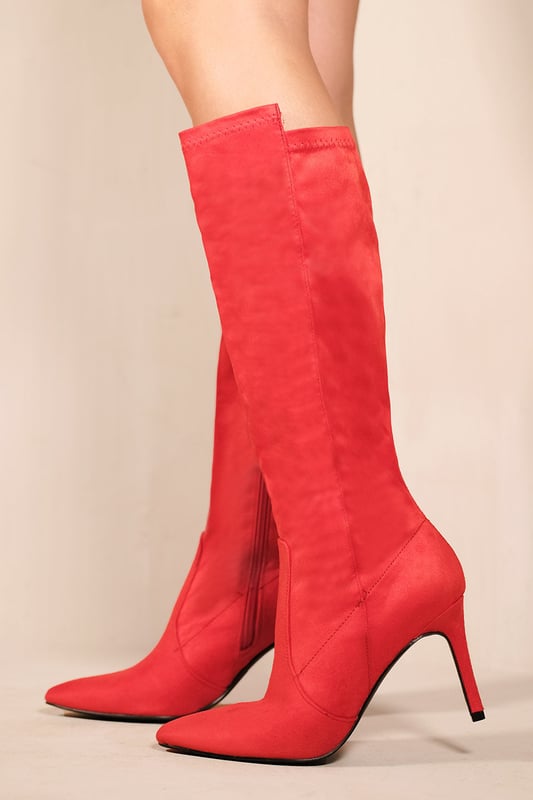 Where's That From Womens 'Marta' Pointed Toe Calf High Boots With Side ...