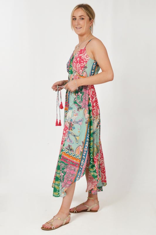 Strappy Hanky Hem Sun Dress