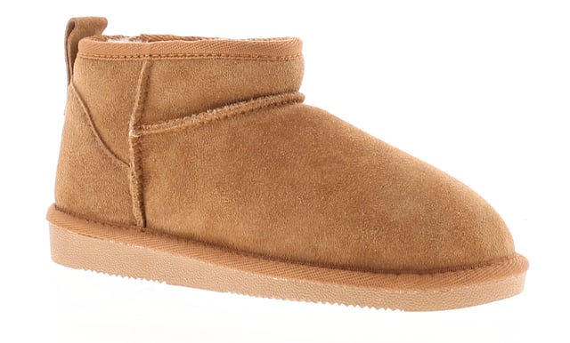 Miss Riot Girls Boots Ankle Faux Fur Lined Buttercup Suded Leather tan