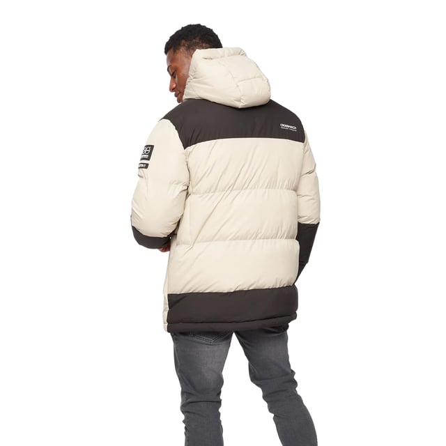 Crosshatch Mens Squadage Panelled Jacket (Stone)