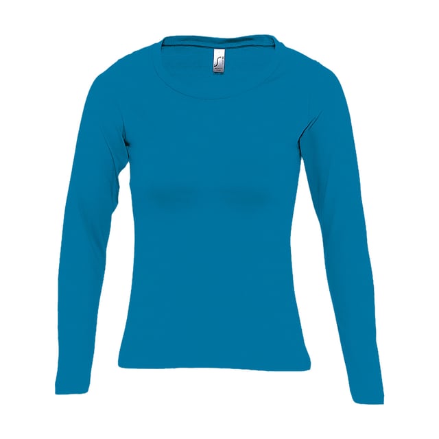 SOLS Womens/Ladies Majestic Long Sleeve T-Shirt (Aqua)