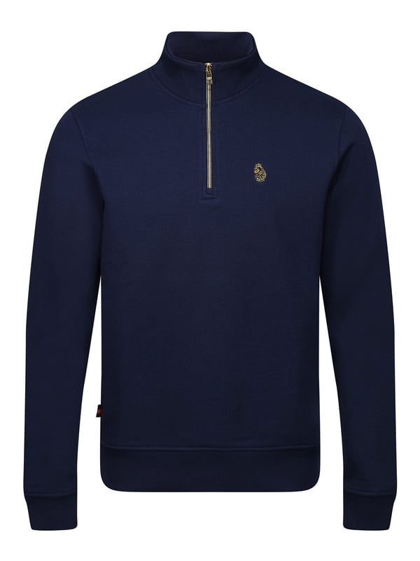 Men's Luke 1977 Higgs Quarter Zip Sweatshirt in Navy