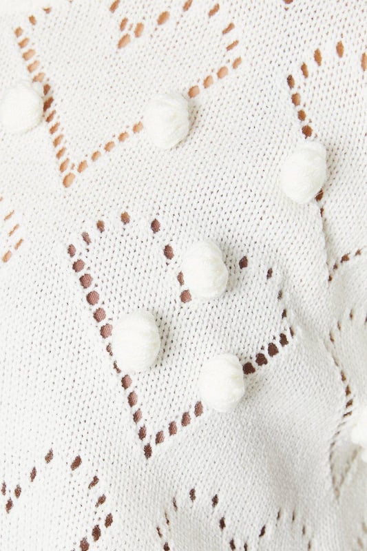 Petite Heart Pointelle Knitted Tee
