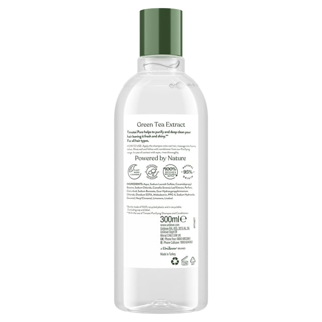 Timotei Purifying Shampoo with Green Tea Extract for All Types of Hair ...