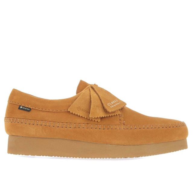 Men's Clarks Originals Weaver GORE-TEX Cola Suede Shoes in Brown