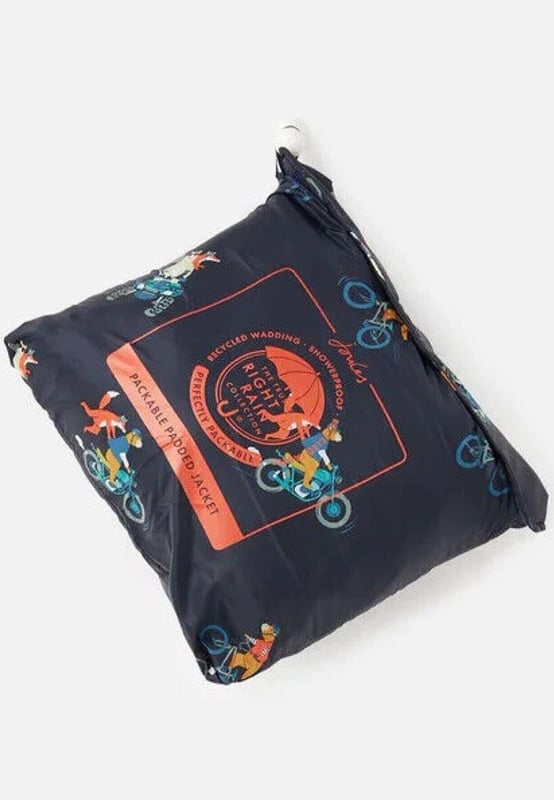 Joules Boys Cairn Jacket Biker Animal in Navy