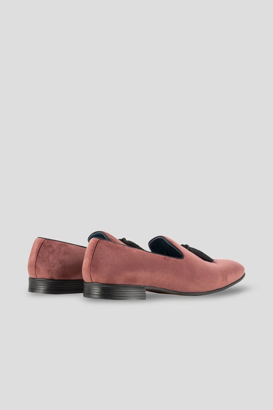 Jacob Salmon Velvet Loafers
