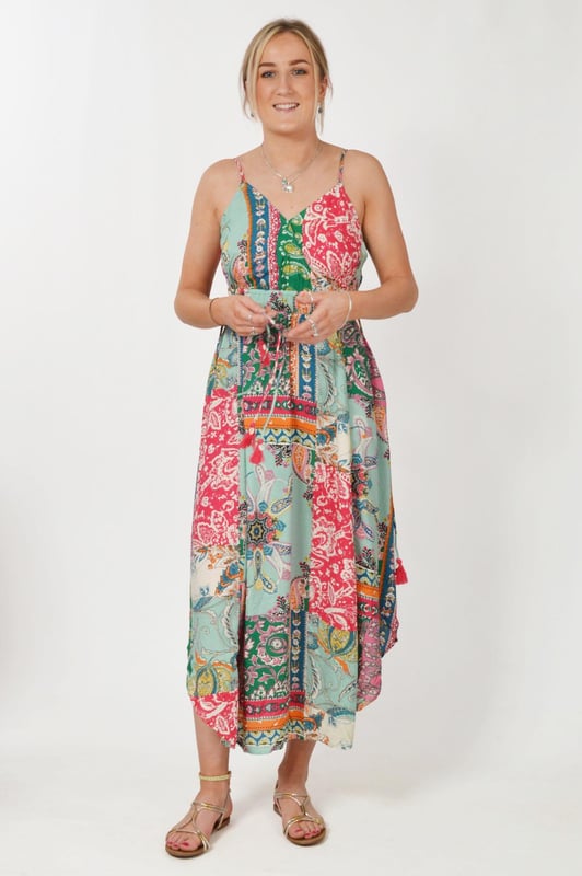 Strappy Hanky Hem Sun Dress
