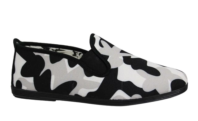 Flossy Style Camouflage Mens Camo Plimsolls