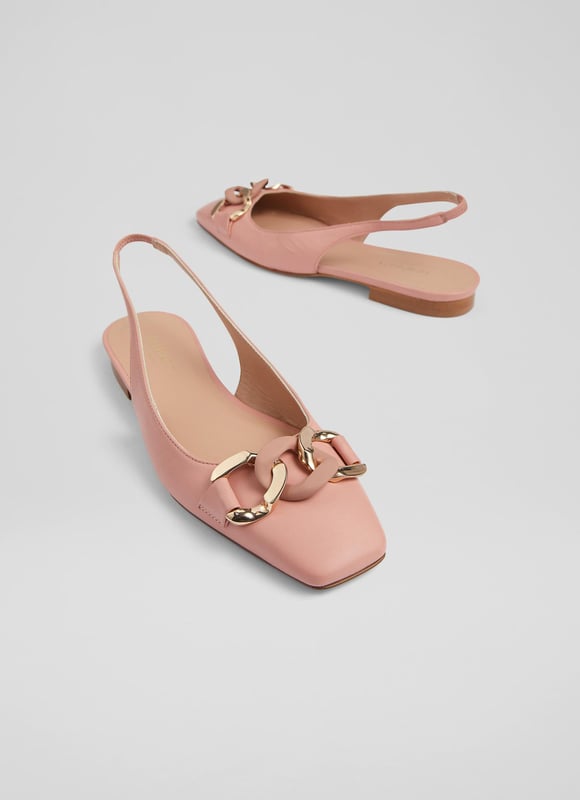 LK Bennett Carmen Flats, Light Pink