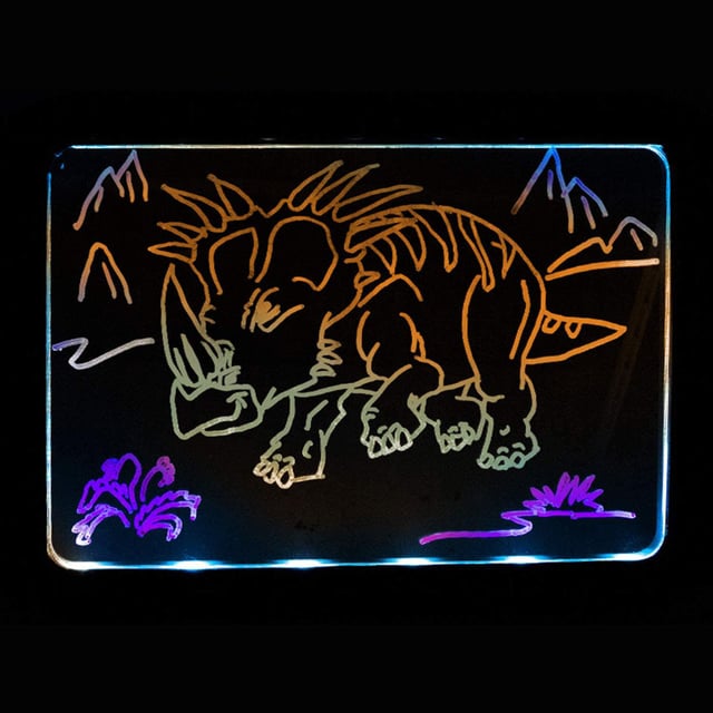 Doodle Kid's 15.4 Inch Magic LED Light Dinosaur Pictures Magic Drawing ...