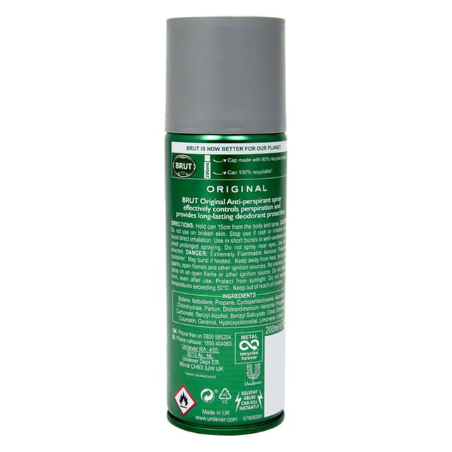 Brut Original Men's Antiperspirant Deodorant w/ Distinctive Fragrance ...